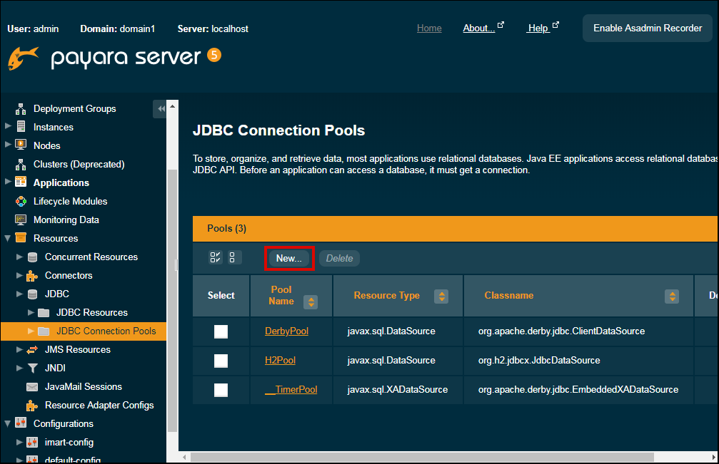 Oracle の Connection Pool の作成 — intra-mart Accel Platform セットアップガイド (Payara編) 初版 2018-08-01 intra ...